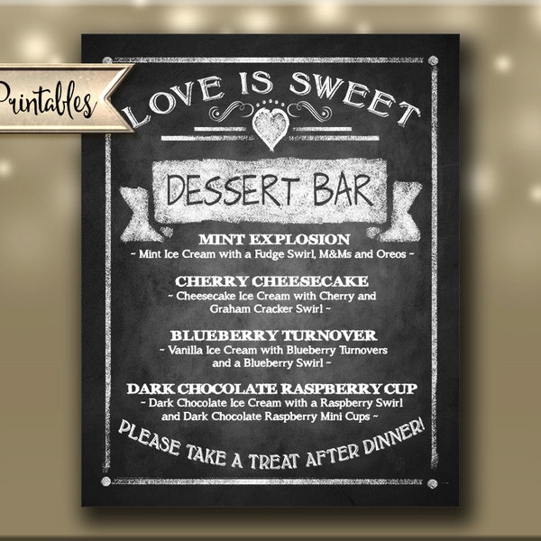 Dessert Bar Sign - Etsy