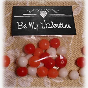 Valentine Candy Treat Bag Toppers in a Chalkboard Style DIY Printable ...