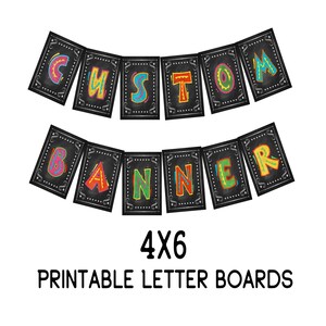 Custom Fiesta Banner 4x6 PRINTABLE Letterboards Mexican - Etsy