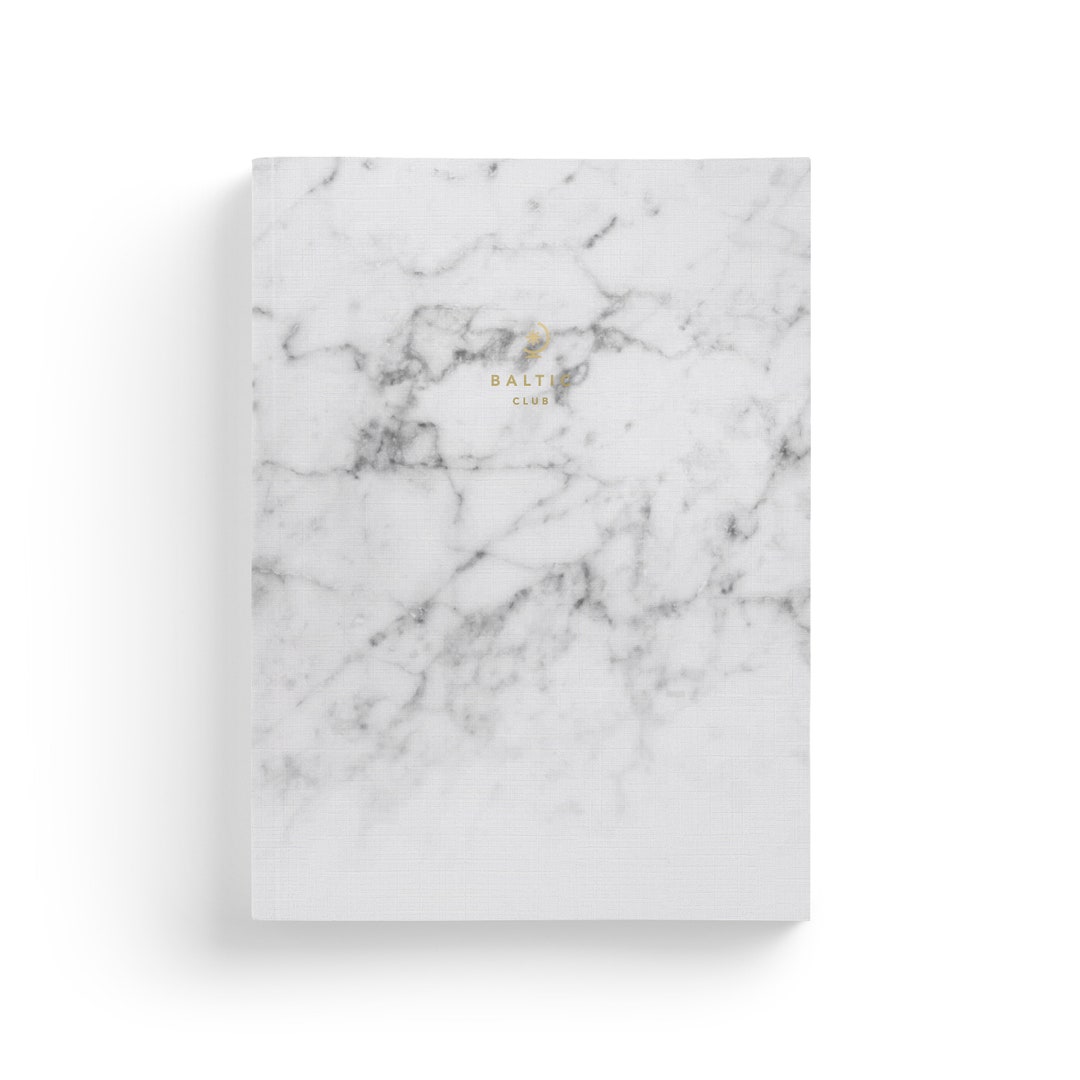 Notebook White Marble Pattern Minimalist Classic - Etsy