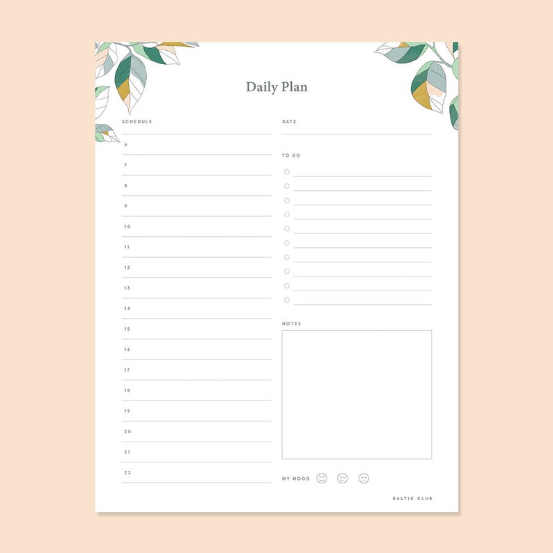 Daily Planner Download English Digital Planner Planning - Etsy