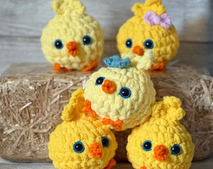 Handmade Stuffed Crochet Baby Chick, Ready to Ship, Crochet Stuffies ...