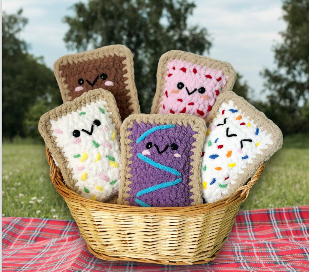 Handmade Plush Crochet Toaster Pastries Fun to Play With Food Ready to ...