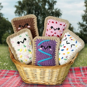 Handmade Plush Crochet Toaster Pastries Fun to Play With Food Ready to ...