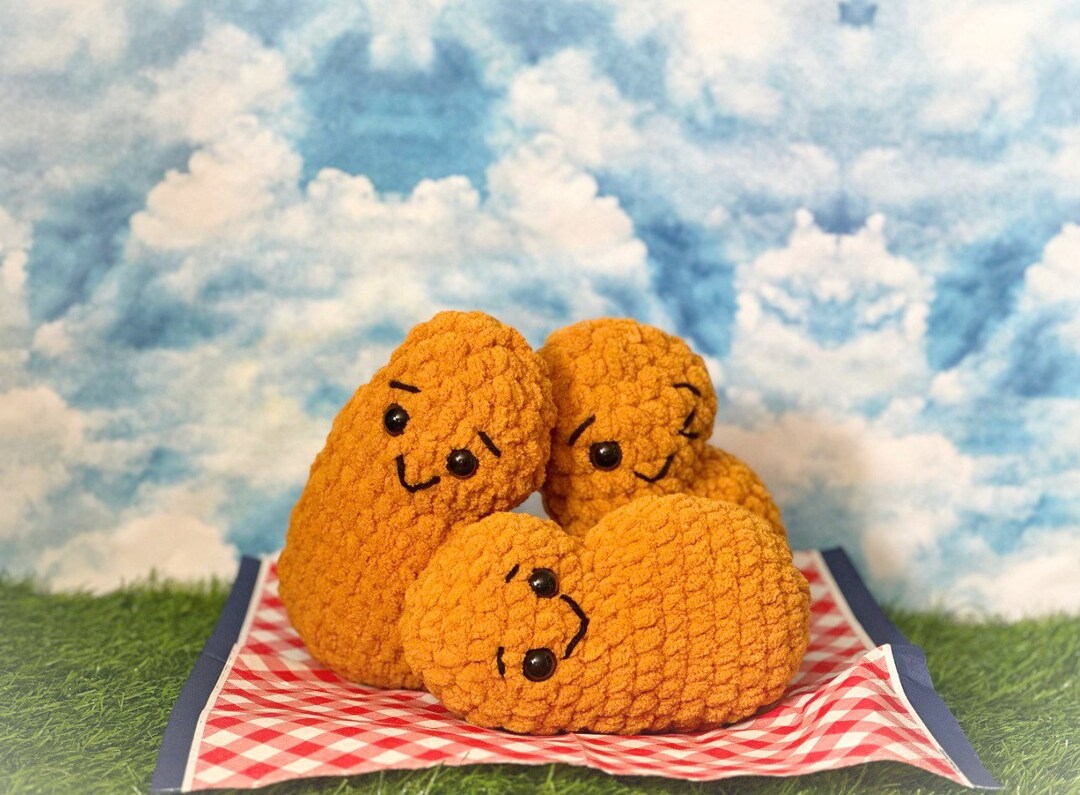 Fun and Squishy Chicken Nugget Amigurumi Plush Toy ready to Ship ...