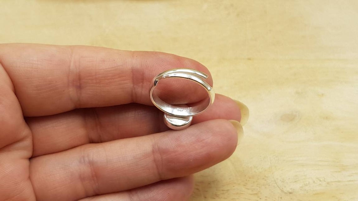 Minimalist Copal Ring. 925 Sterling Silver Rings for Women. - Etsy UK