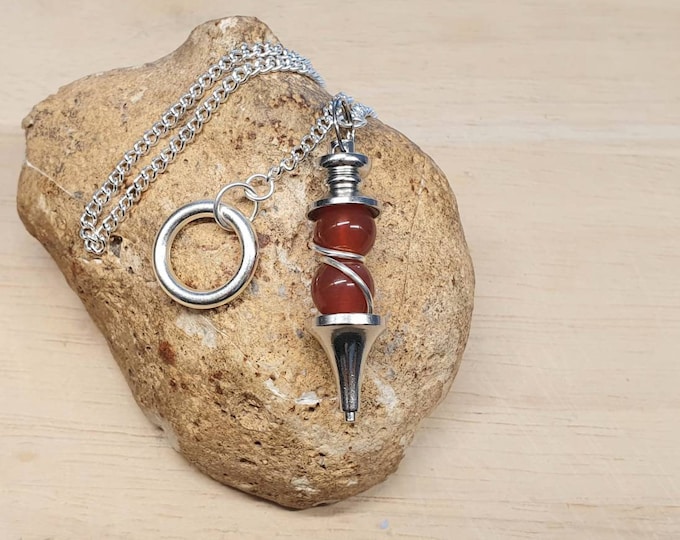 Carnelian Pendulum. Dowsing Virgo Reiki Crystals Uk. July Birthstone ...