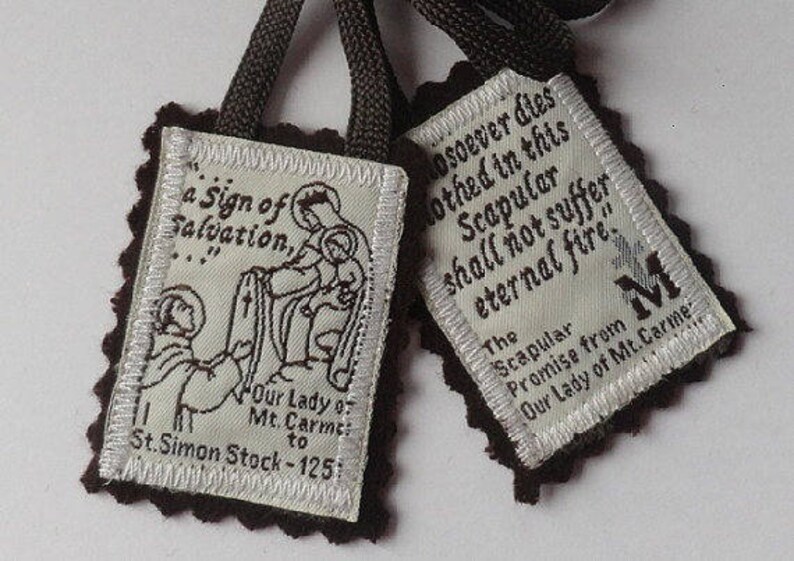 Catholic Scapular *10 Scapulars for 16.00 Dollars* 100% Brown Wool Made ...