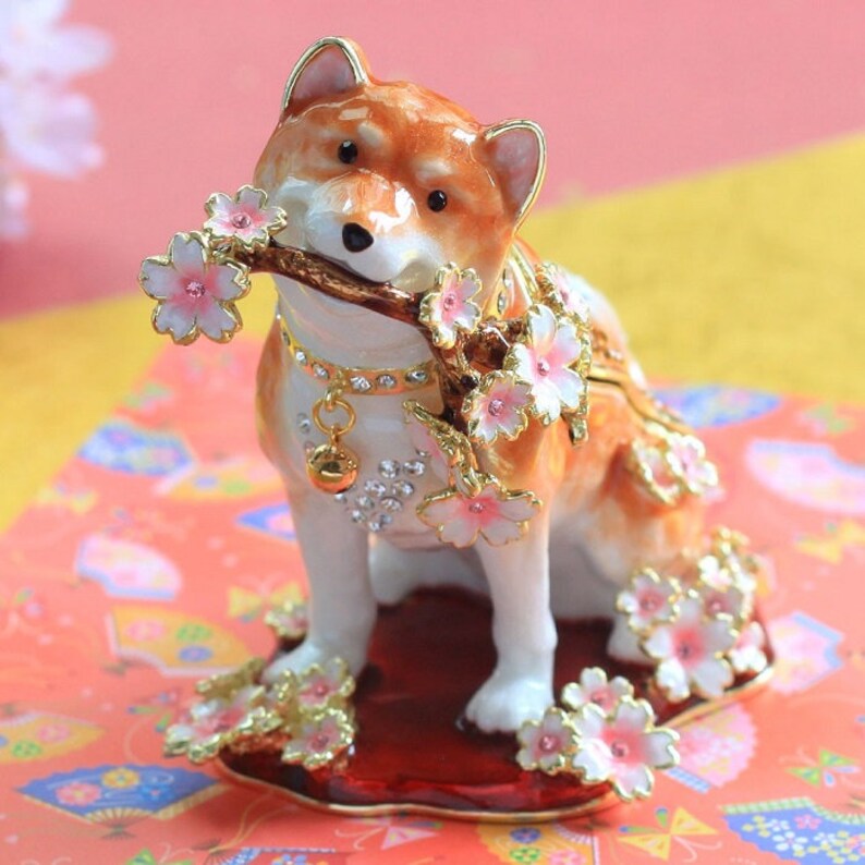 From Japancute Japanese Shiba Inu &sakura Jewelry Boxfor - Etsy