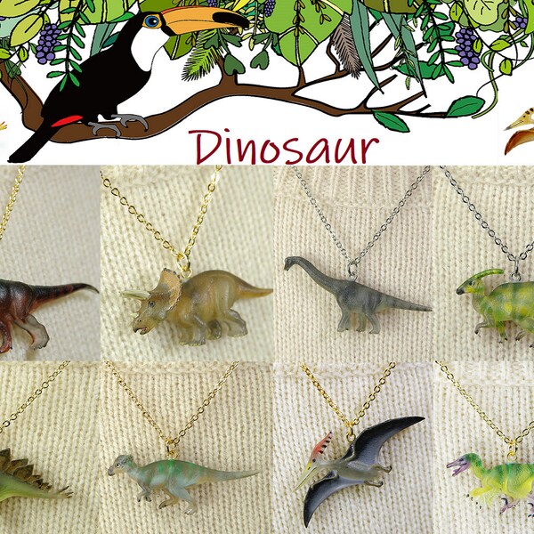 Dinosaur Necklace - Etsy