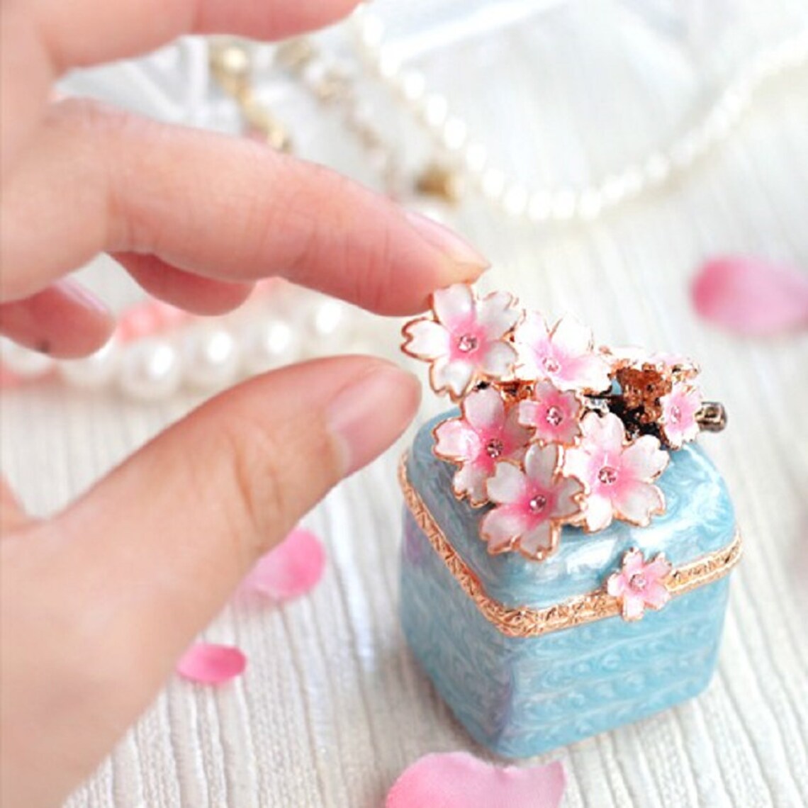 From Japanbeautiful Sprig Cherry Blossoms & Sakura Ring - Etsy