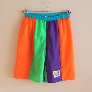 Neon Color Shorts Vintage Running Sports Shorts Fluorescent Shorts Men ...