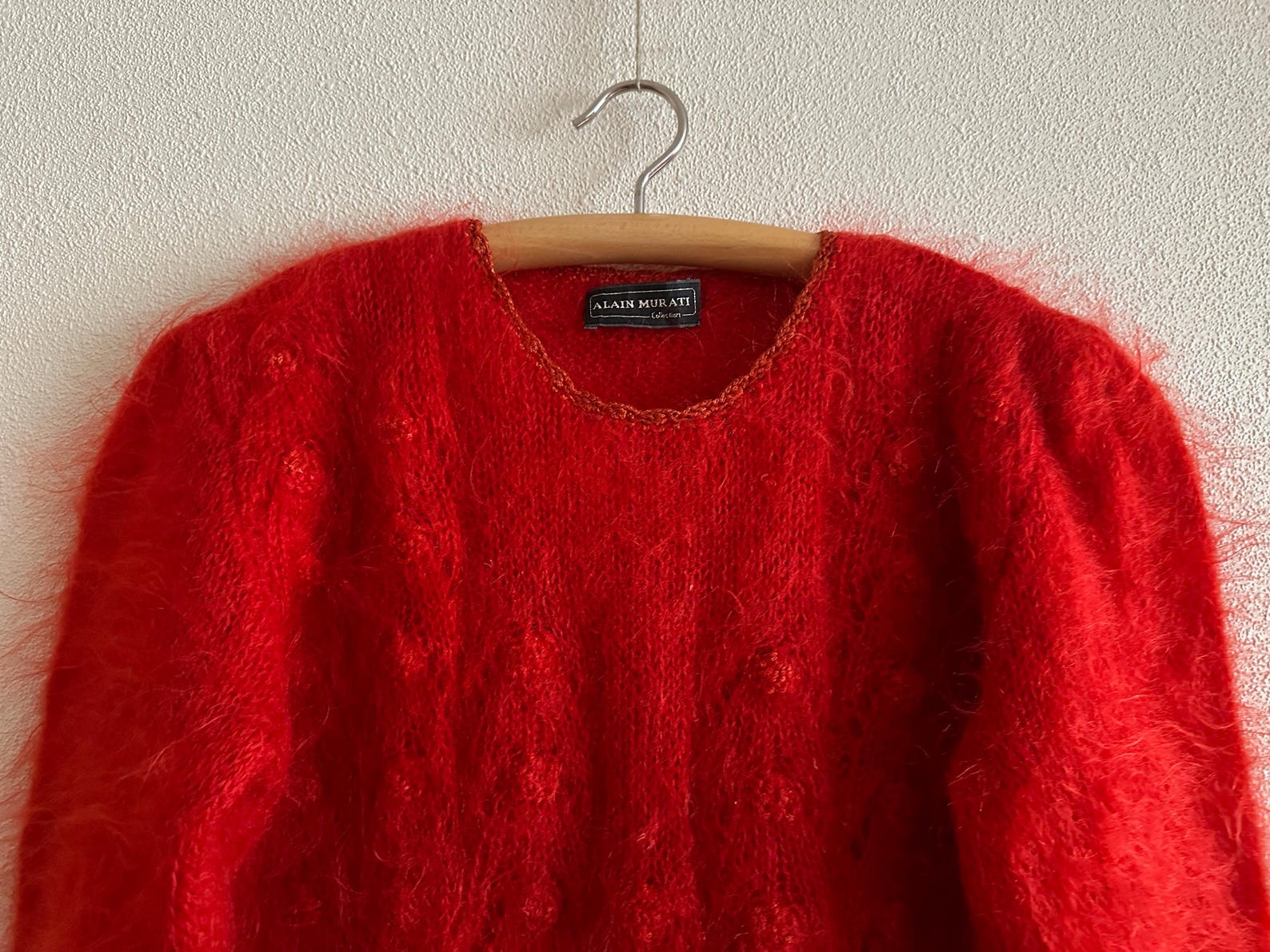 Alain Murati Collection Sweater Red Mohair Women's Pullover French ...
