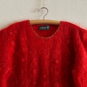 Alain Murati Collection Sweater Red Mohair Women's Pullover French ...