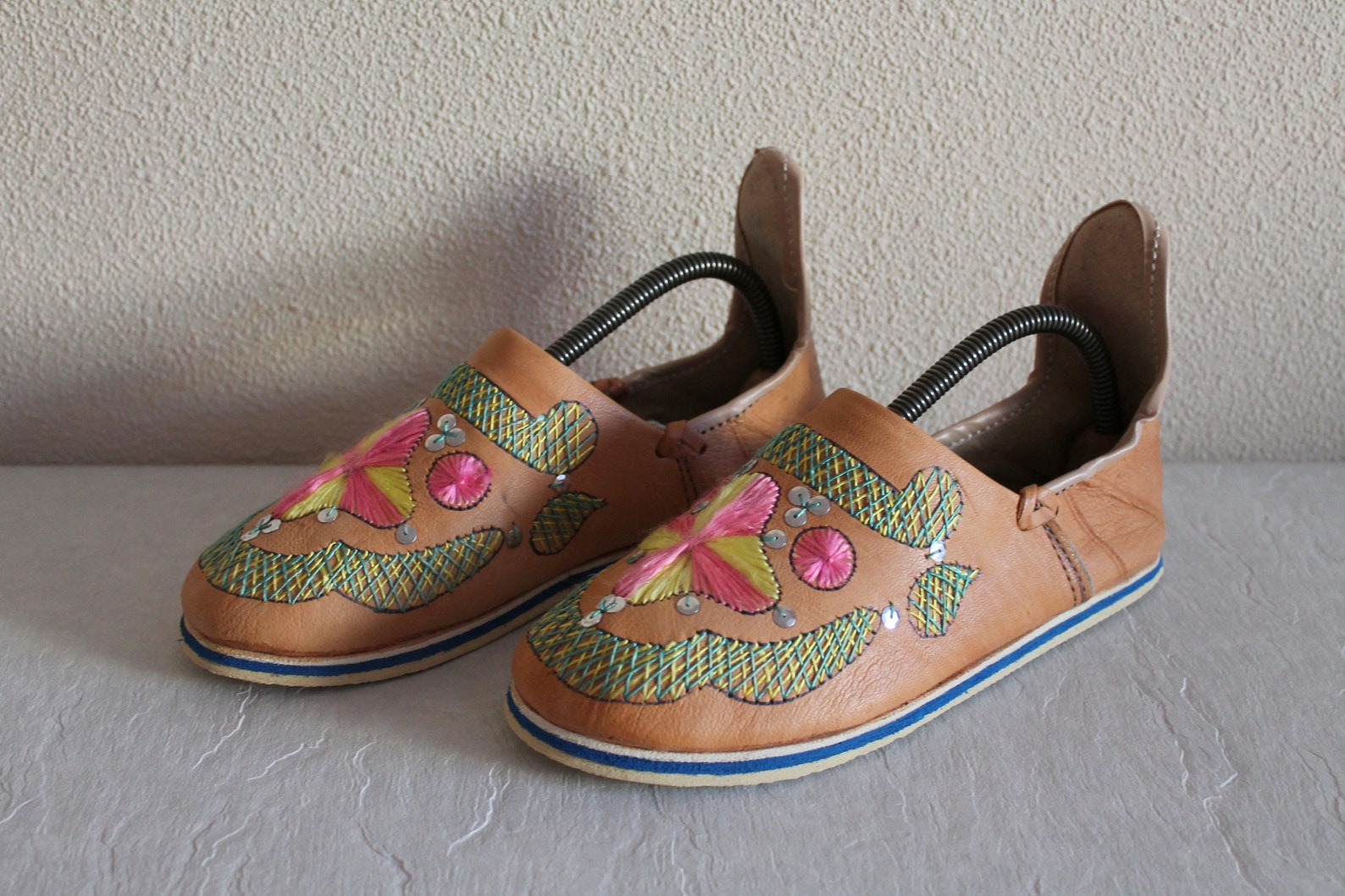 Moroccan Berber Babouche Leather Babouche Moroccan Shoes Folk Shoes ...