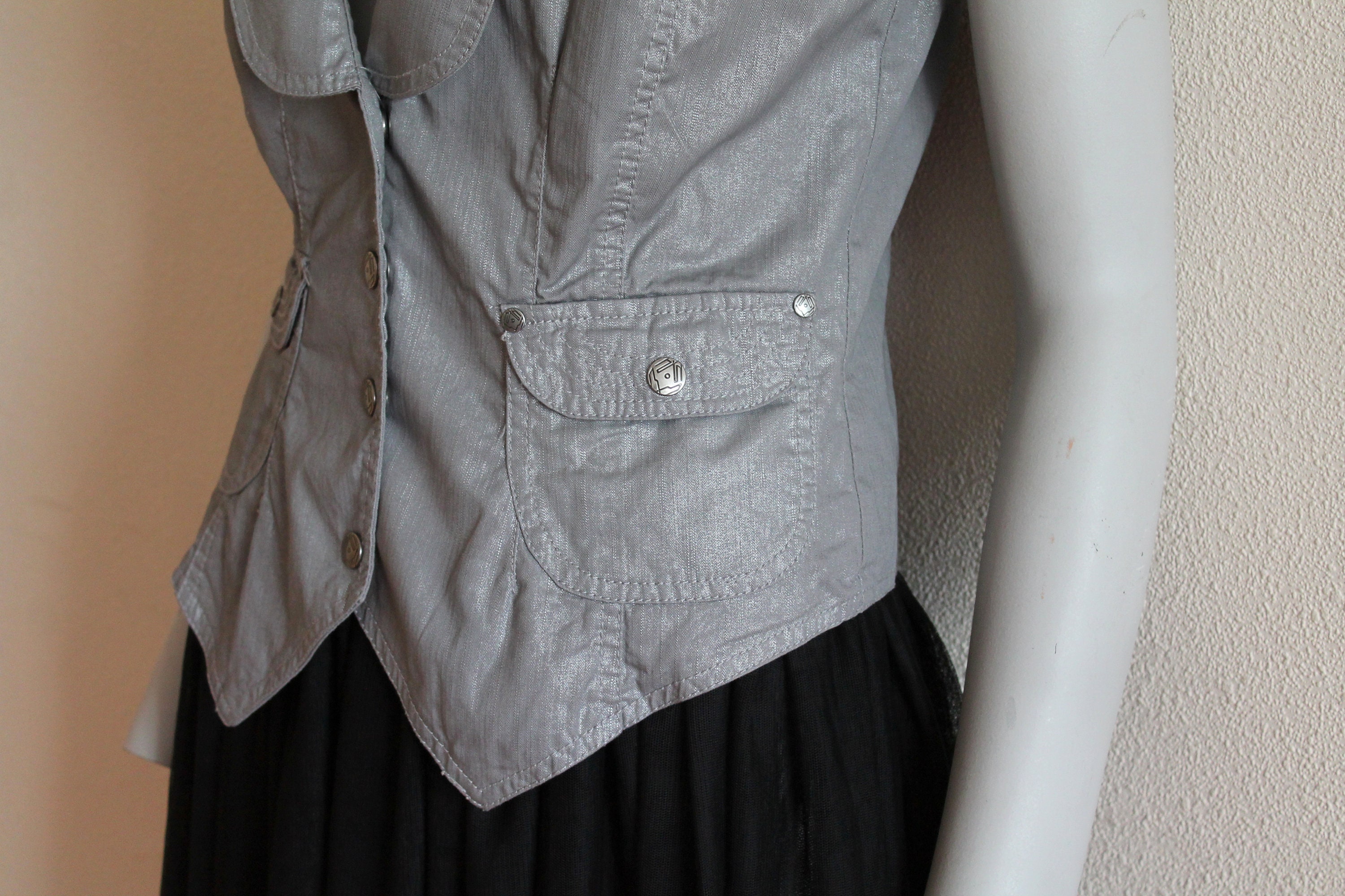 Gray Vest Womens Vest Grey Women Vest Formal Fitted Grey | Etsy