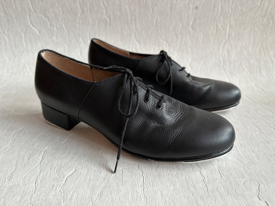 Tap Dancing Shoes Black Dance Shoes Vintage BLOCH Shoes With Laces ...