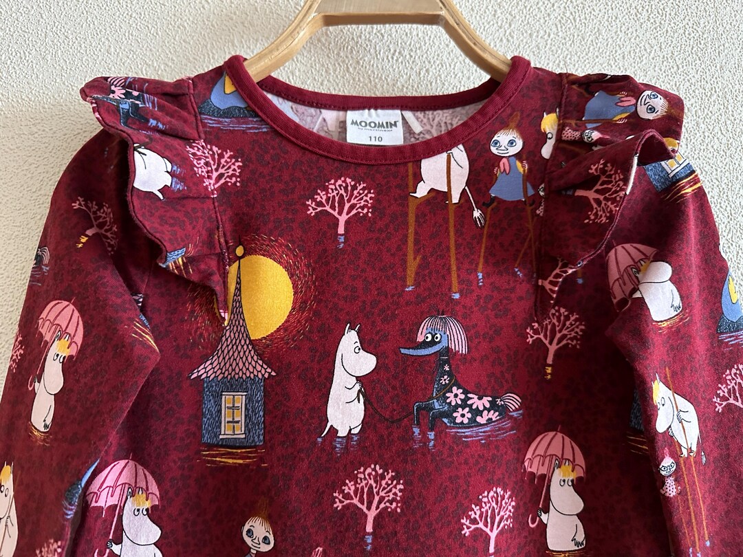 Moomin by Martinex Top Moomin Print Cotton Jersey Girls Dress Designed ...