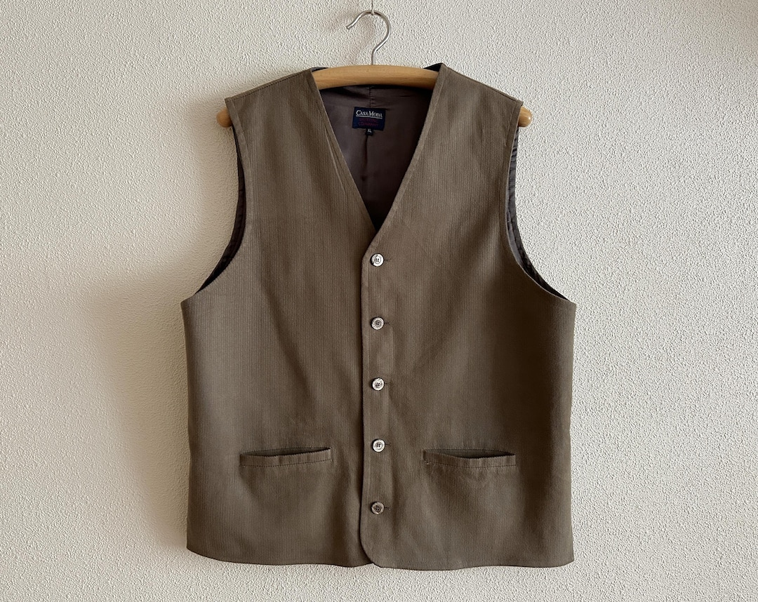 Mens Vest Brown Vest Brown Gentlemen's Vest Formal Mens Waistcoat ...