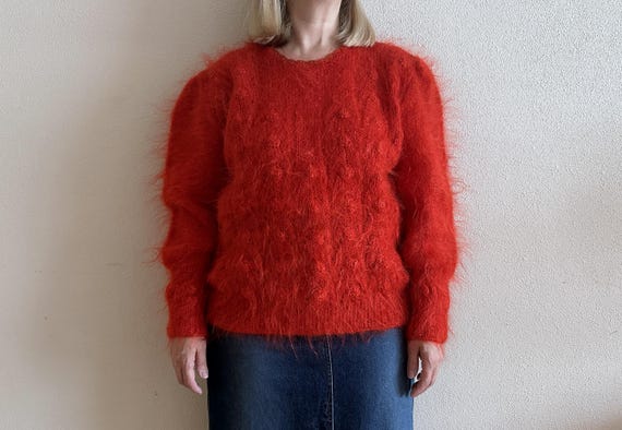 Alain Murati Collection Sweater Red Mohair Women's Pu… - Gem