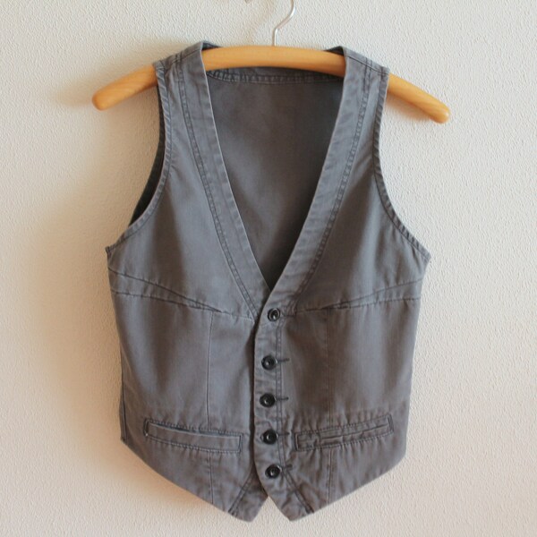 Grey Vest - Etsy