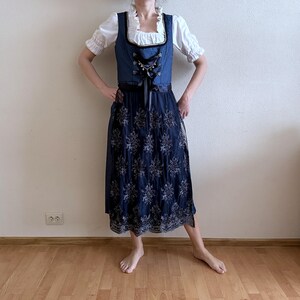 Edelnice Trachtenmode Women's Dress Sleeveless Dirndl Dress With Apron ...