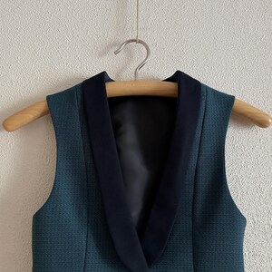 Women's Vest Green Vest Green Women Vest Fitted Vintage Waistcoat ...
