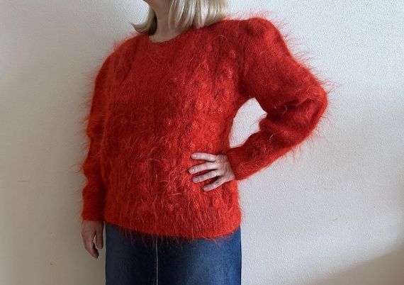 Alain Murati Collection Sweater Red Mohair Women's Pu… - Gem