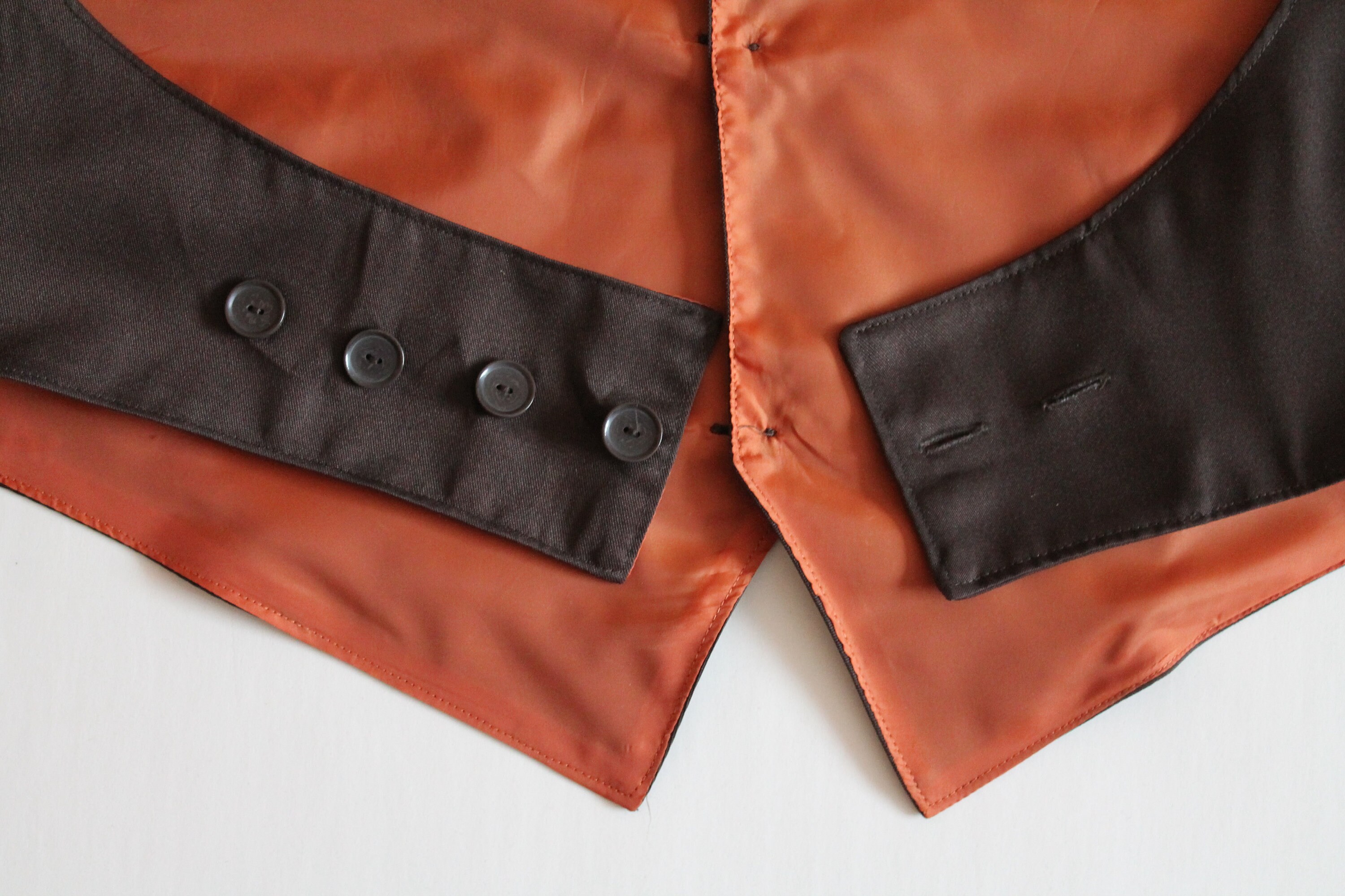 Mens Vest Open Back Vest Gentlemen's Vest Brown Orange Open Back Men's ...