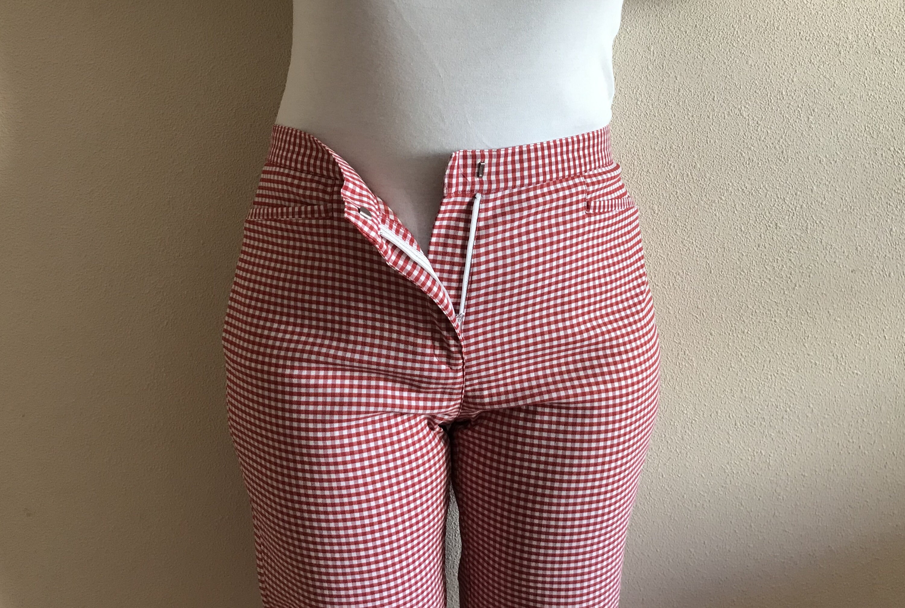 Gingham Pants Red White Gingham Capri Pants Gingham Pattern - Etsy