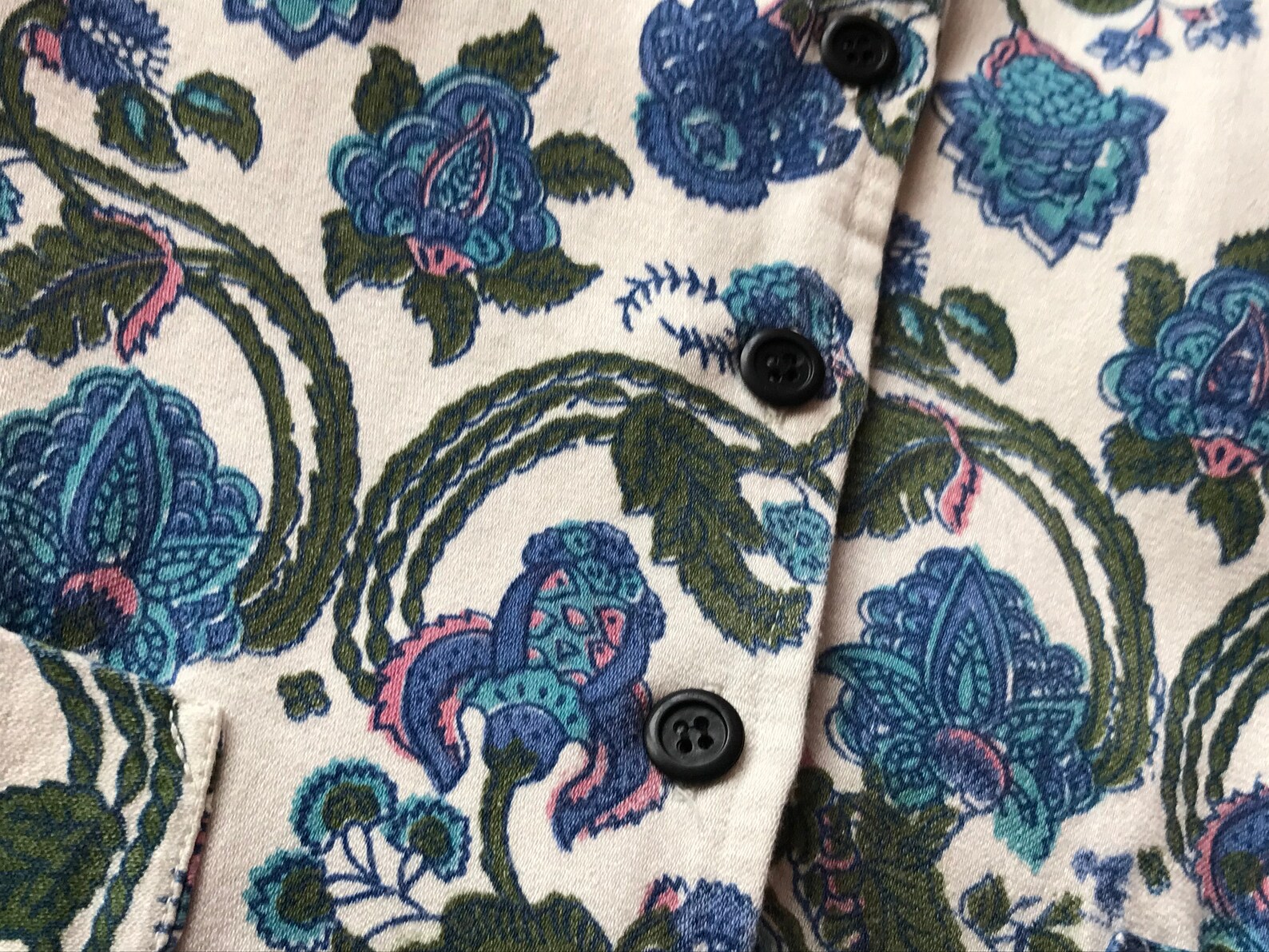 Floral Vest White Blue Flower Womens Vest Patterned Vest Fitted Vest ...