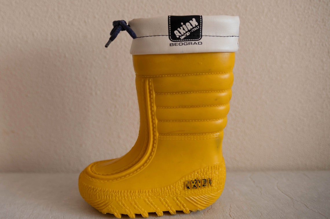 Vintage AKIAK SIMOD Boots Rubber Winter Boots Soviet Era Gum Rubber ...