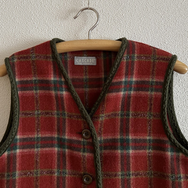 Red Plaid Vests - Etsy