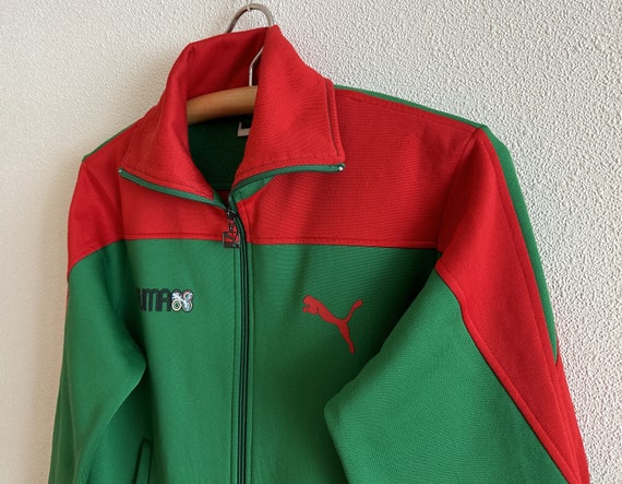 80s Vintage Puma Jacket Retro Puma Track Jacket Green… - Gem