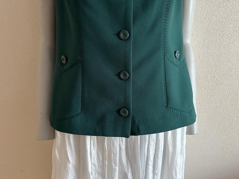 Women's Vest Green Vest Green Women Vest Fitted Vintage Waistcoat ...