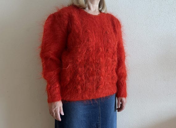 Alain Murati Collection Sweater Red Mohair Women's Pu… - Gem