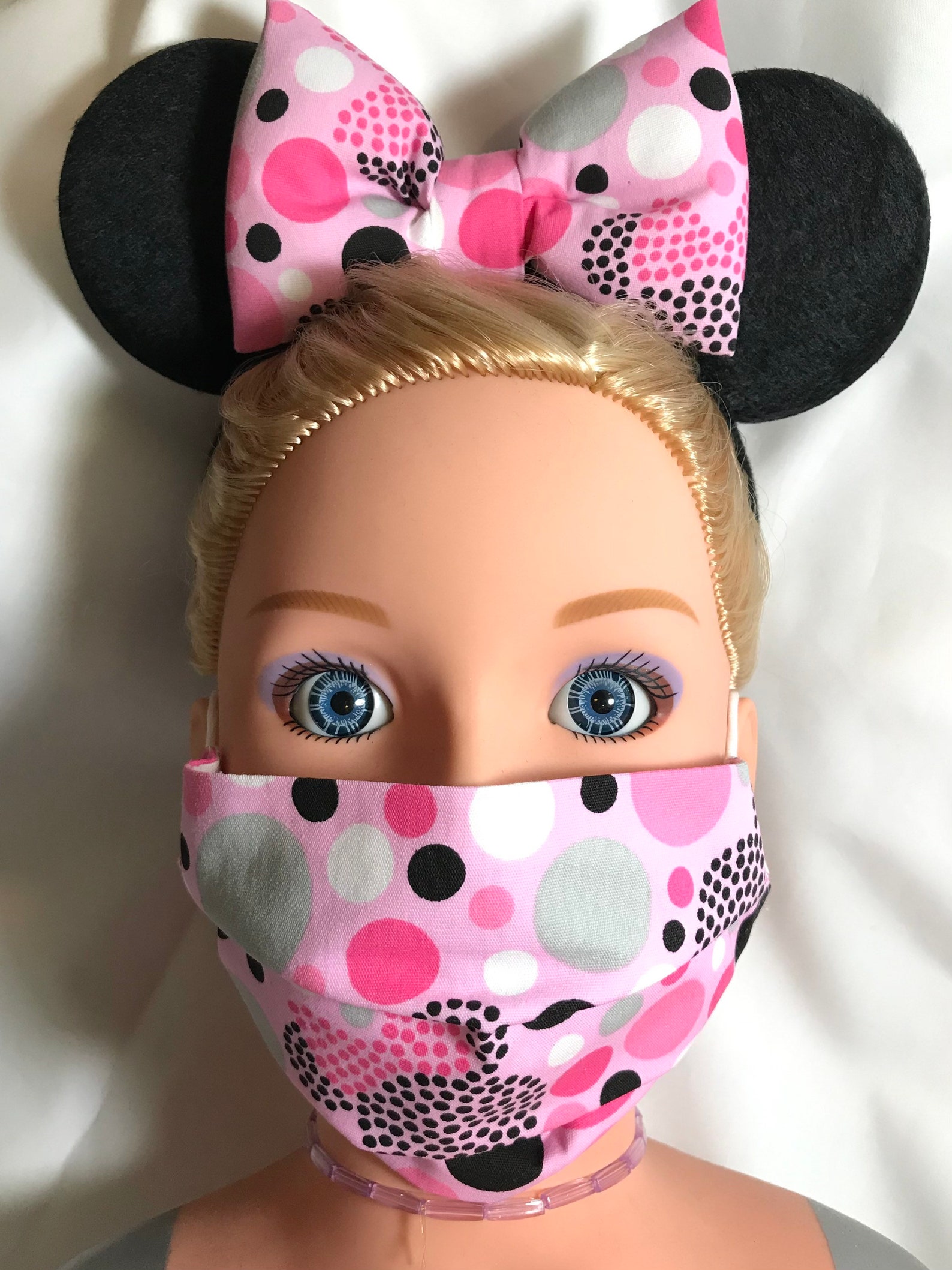 Pink Minnie Mouse Set Polka Dots Minnie Bow Fashion Minnie - Etsy