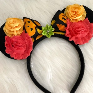 Hocus Pocus Ears, Floral Minnie Ears, Pumpkin Minnie Ears, Flower ...