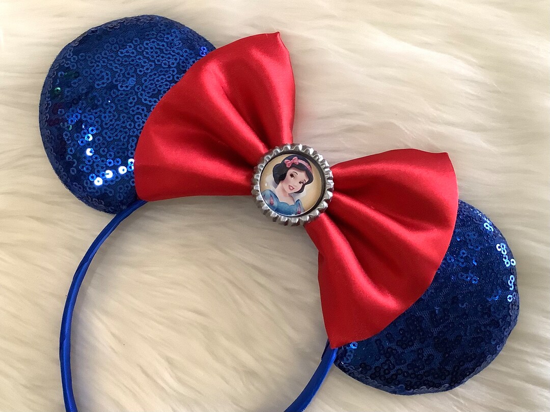 Snow White Minnie Ears Custom Ears Birthday Ears Ear - Etsy