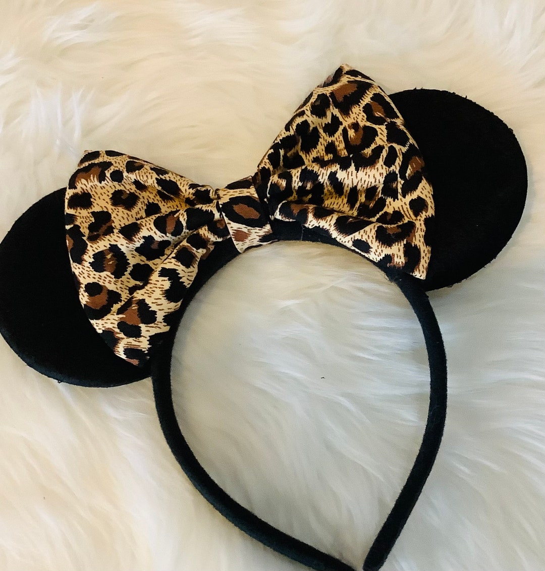 Leopard Ears & Mask,minnie Mouse Birthday,fitted Face Mask,animal ...