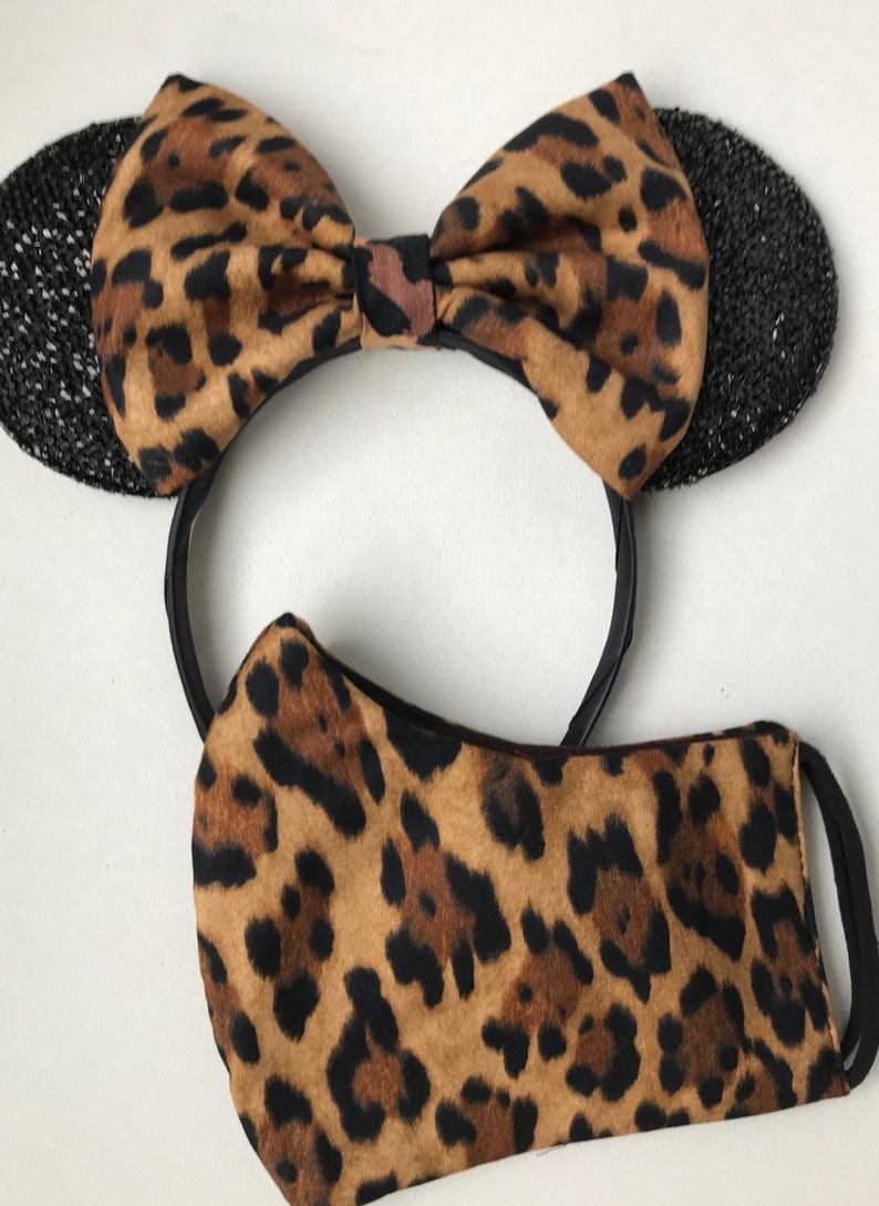 Leopard Face Maskear and Mask Set100 Percent Cottonreusable | Etsy