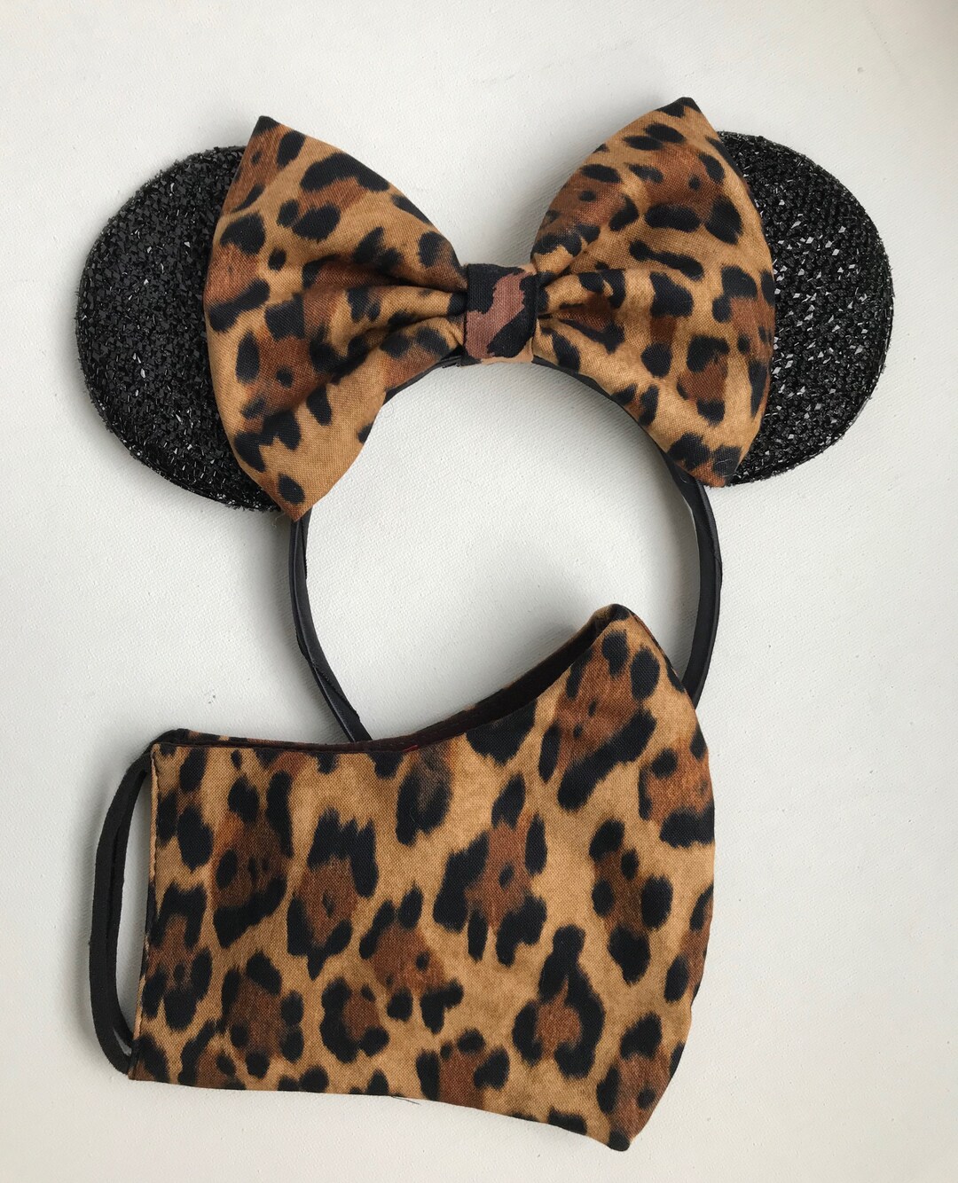 Leopard Face Mask,ear and Mask Set,100 Percent Cotton,reusable Face ...