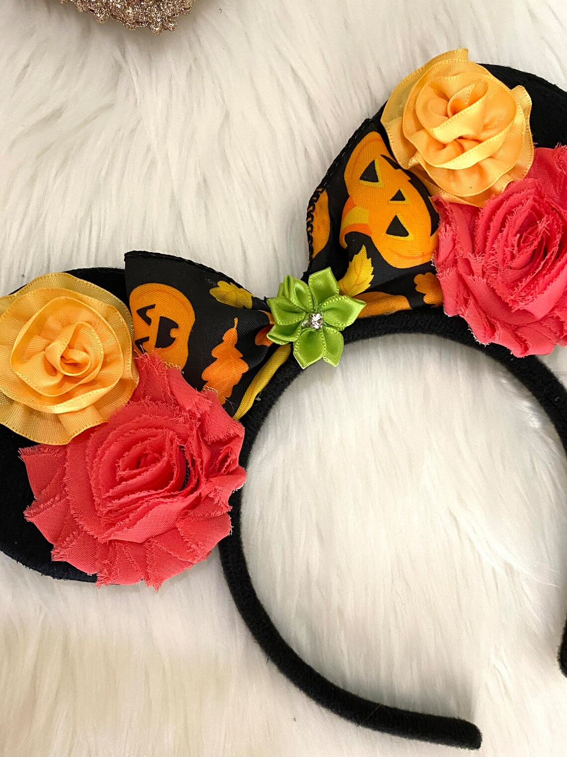 Hocus Pocus Ears Floral Minnie Ears Pumpkin Minnie Ears - Etsy