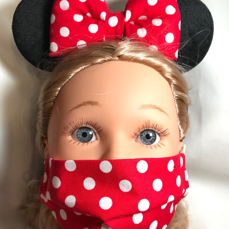 Minnie Mouse Face Mask - Etsy