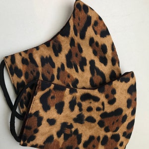 Leopard Face Mask,ear and Mask Set,100 Percent Cotton,reusable Face ...
