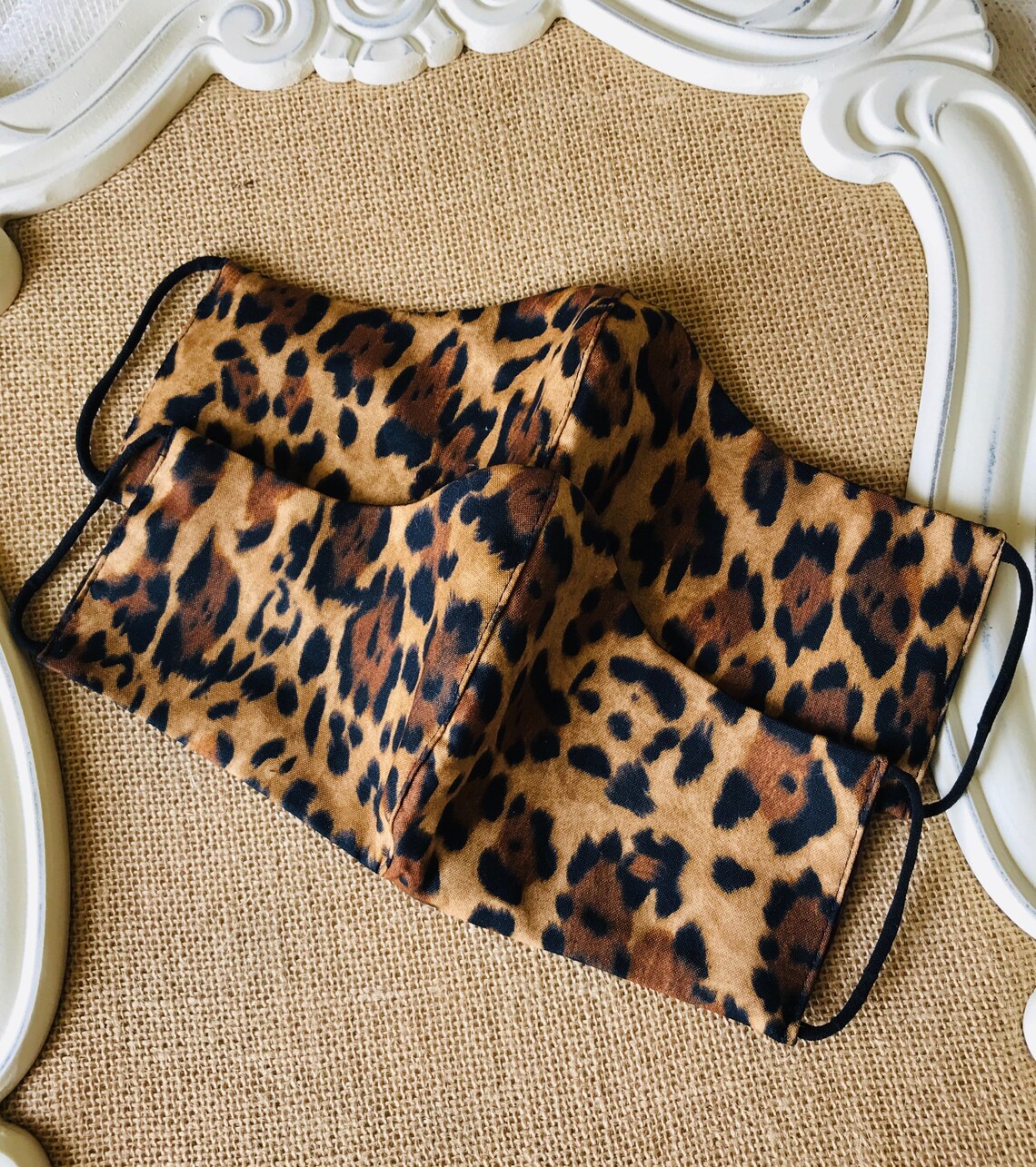 Leopard Face Maskear and Mask Set100 Percent Cottonreusable | Etsy