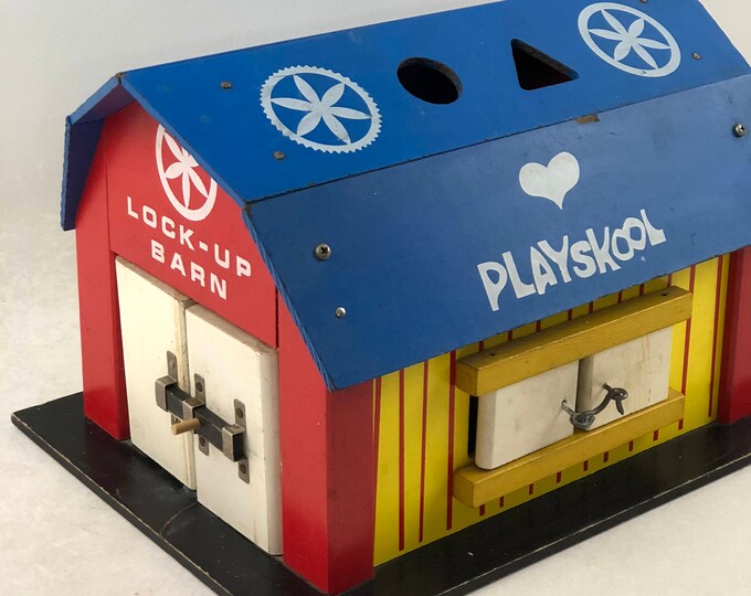 Vintage Playskool Lock-up Barn Toy 1960s - Etsy