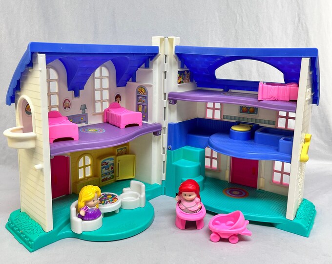 Vintage Fisher Price Little People Home Sweet Home Doll House With ...
