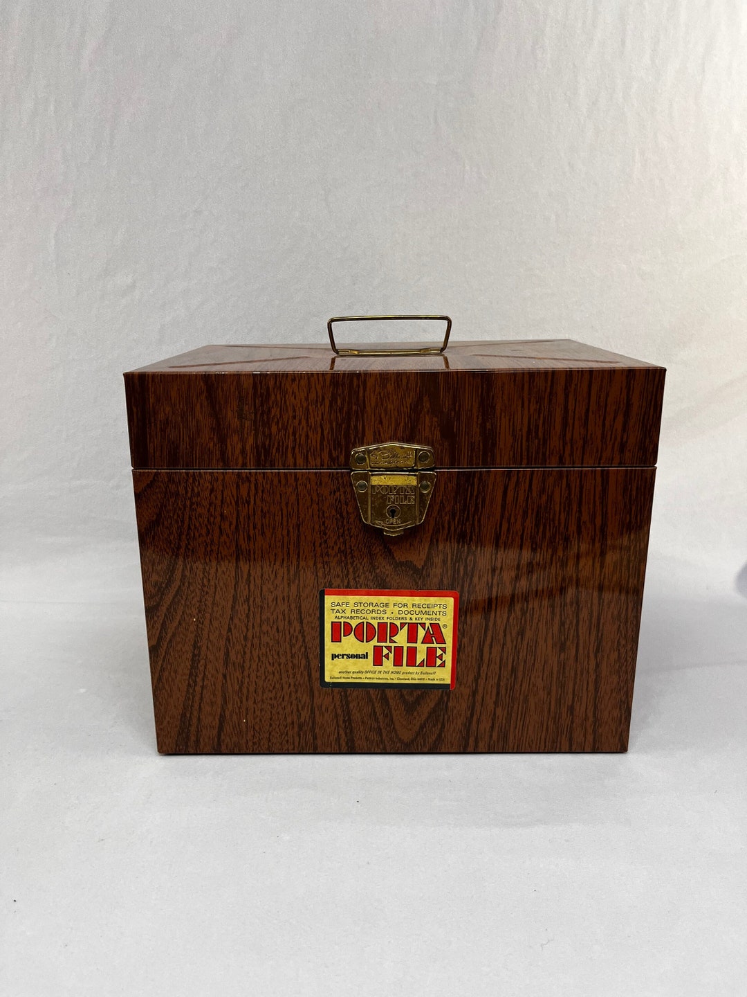 Vintage Large Brown Metal File Box, Porta File With A-Z Dividers - Etsy