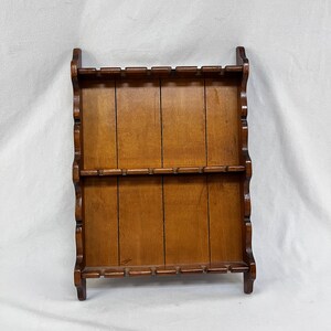 Vintage Wood Collectible Spoon Display Rack, Solid Wood, Hanging ...